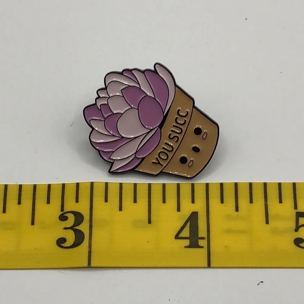Jewelry | 325 You Succ Potted Light Purple Succulent Pin That Reads You ...